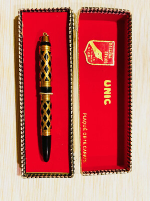Ultra Rare 1950s Gold Plated Fountain Pen with Box - UNIC - Made in ...
