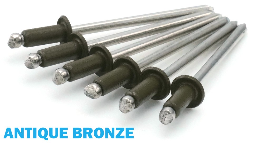Pop Rivets 1/8" Diameter #4 Painted Stainless Steel Blind Rivets ...