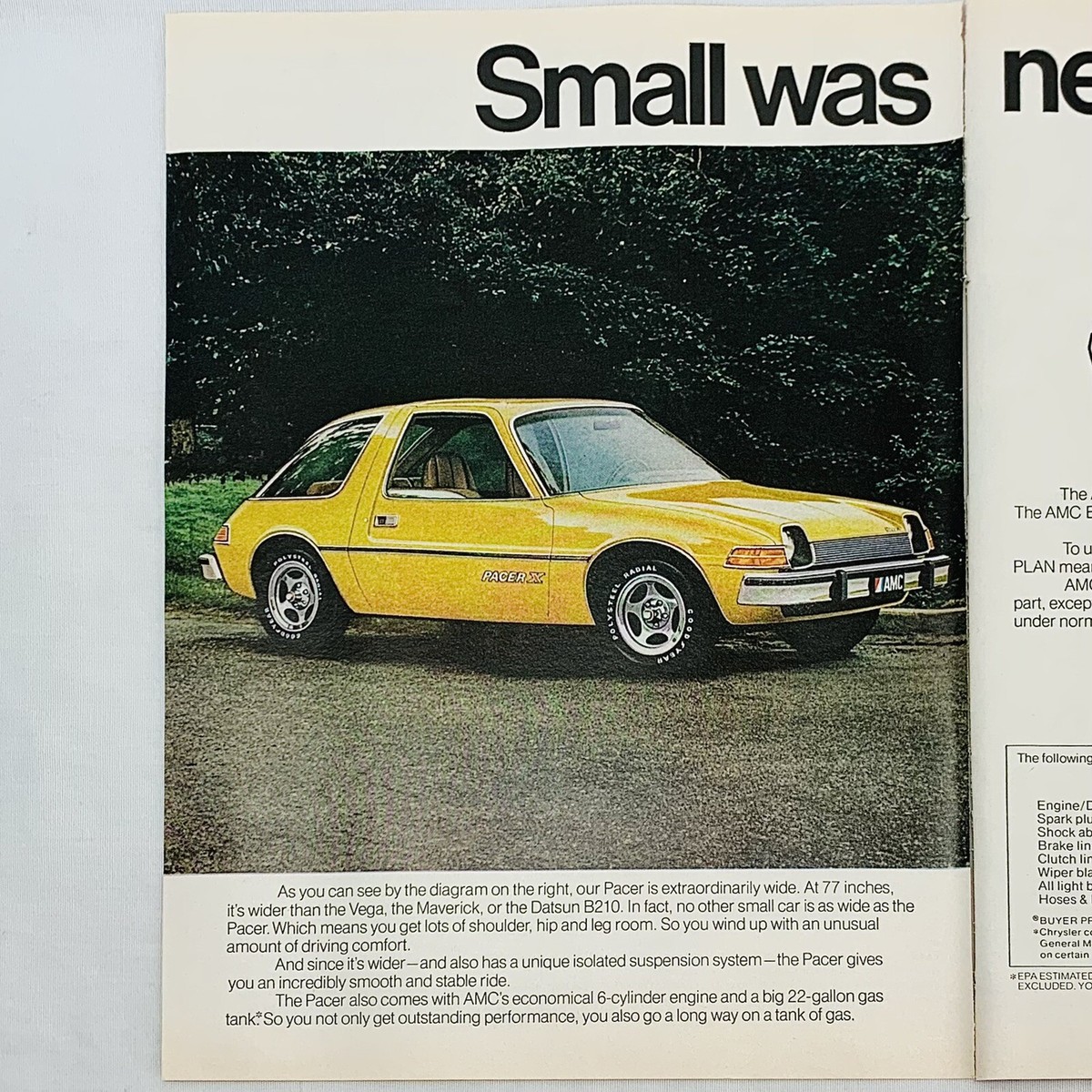 Amc Pacer Advertisement Behind The Pacer | The Online Automotive