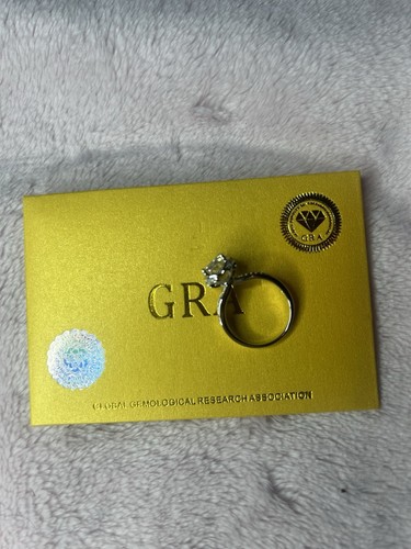 2Ct Size 6 Moissanite Ring Solid Sterling Silver With GRA Gemology ...