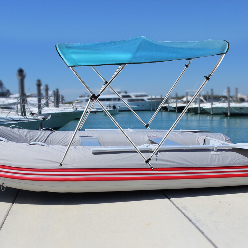 New 3 Bows Boat Top Boat Cover Set with Aluminum Alloy Frame Top Cover ...