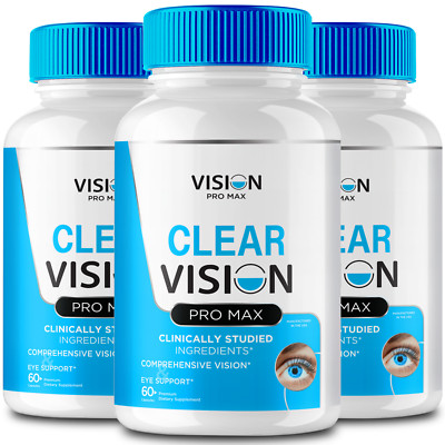 (3 Pack) Clear Vision Pro Max Eye Health Supplements, Eye Vitamin ...