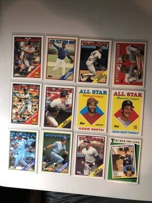 1988 Topps sports cards Baseball lot of 12 Stars | eBay