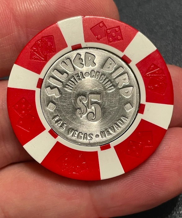 Silver Poker Chip From Vegas