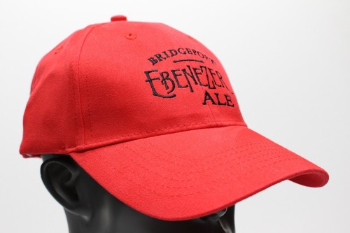 BRIDGEPORT - EBENEZER ALE - EMBROIDERED - RED - ADJUSTABLE BALL CAP HAT ...