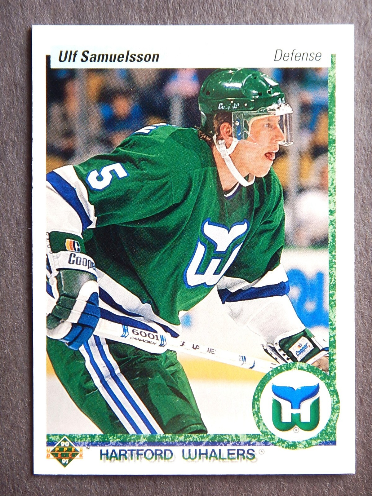 Ulf Samuelsson #287 Upper Deck 1990-91 Hockey Card (Hartford Whalers ...