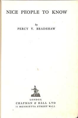 Nice People To Know, Percy V Bradshaw, Good Condition, ISBN | eBay UK