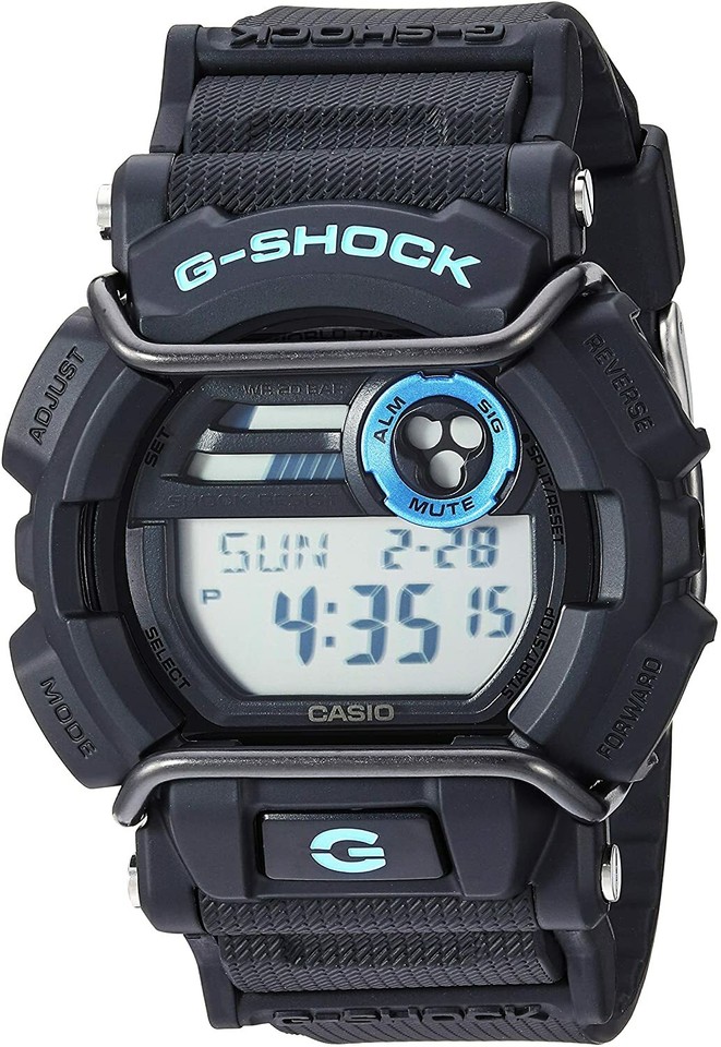Genuine Casio G-Shock GD-400 GD400 black resin watch band strap shiny ...