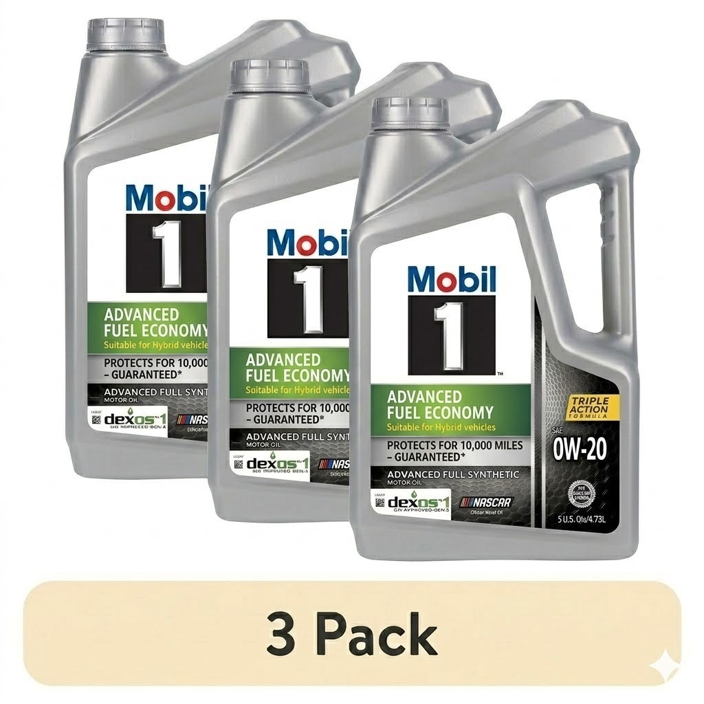 Mobil 1 Advanced Fuel Economy 0W-20 Motor Oil 5 Qt 124185 - 3 Pack | eBay