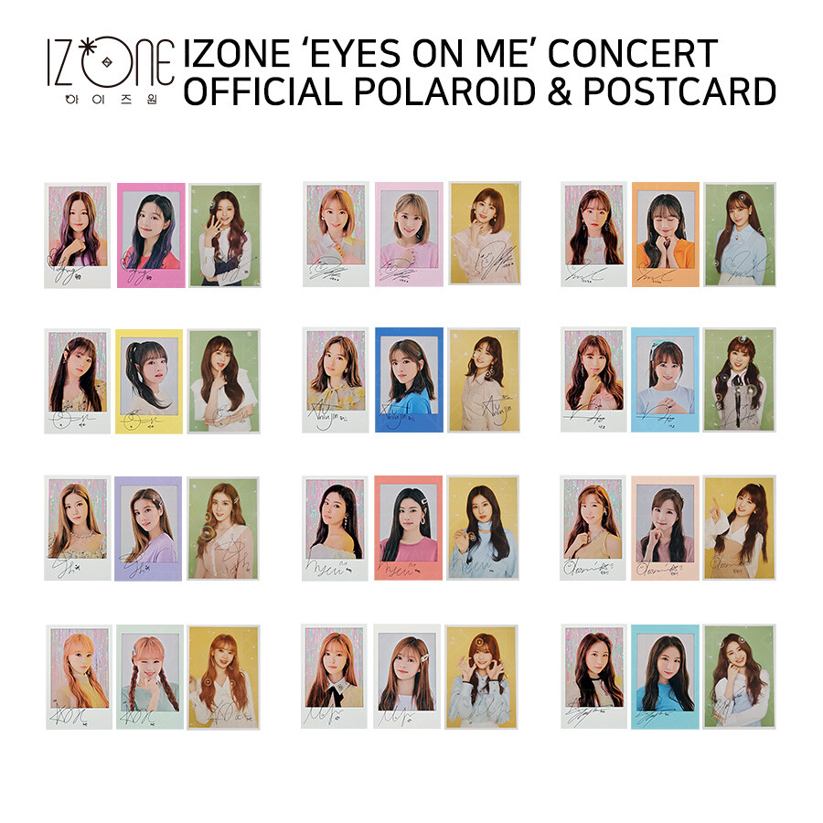 IZ*ONE IZONE - EYES ON ME Concert Official Polaroid A, B, Postcard ...