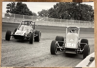 USAC Race Photo, 1993 Jack Hewitt and Chuck Gurney at Springfield ...