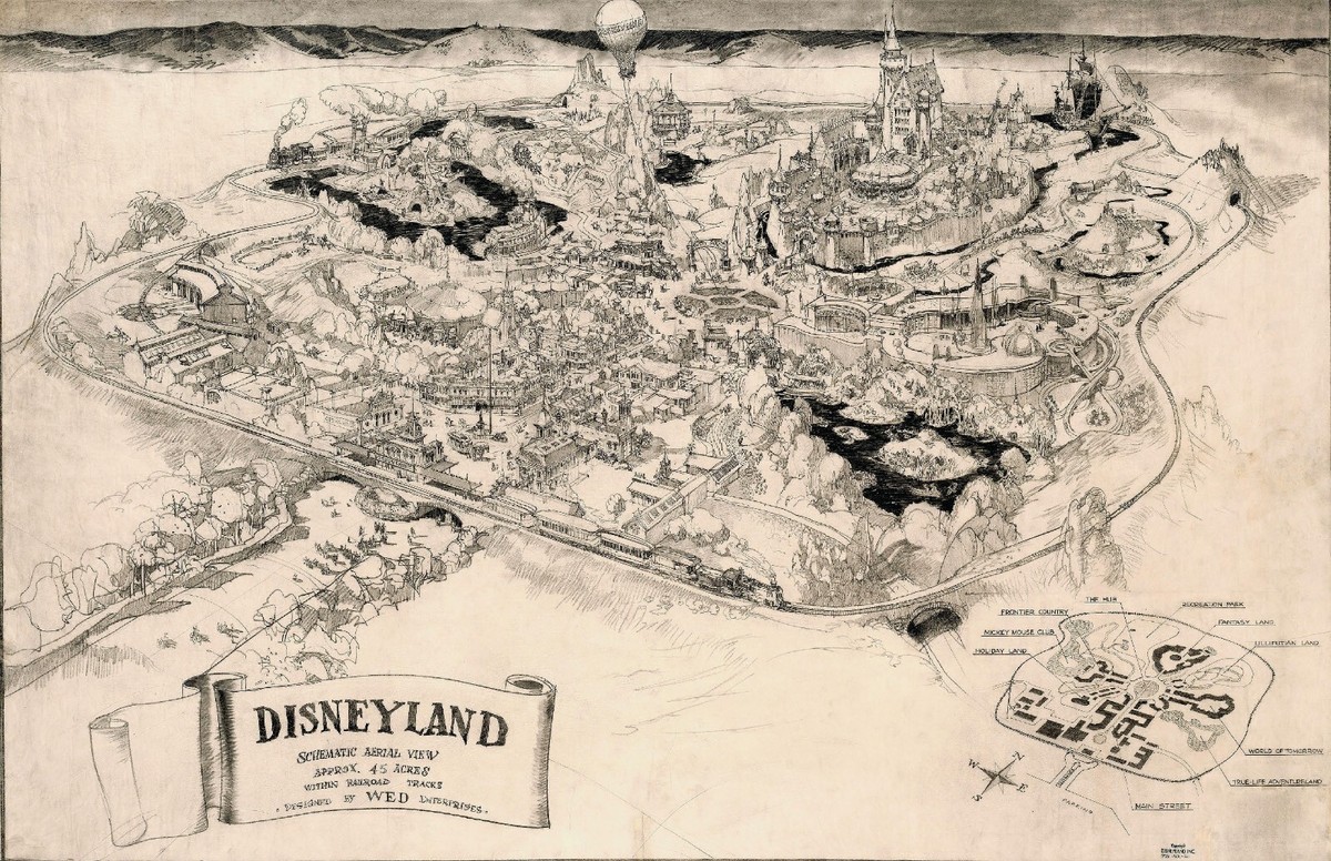 Disneyland 1955 Map