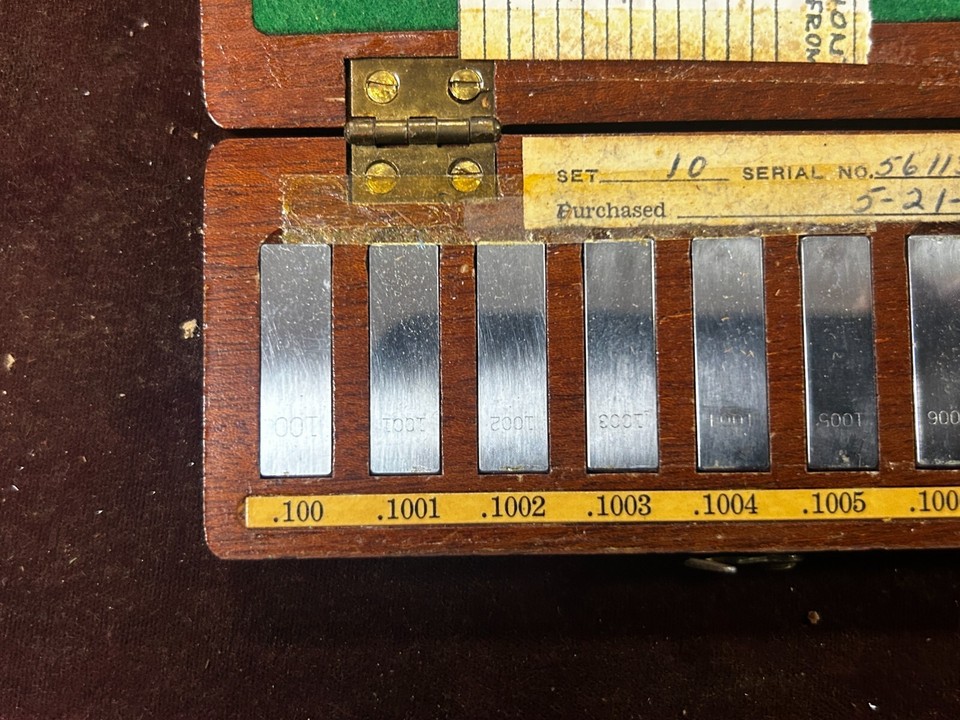 MACHINIST BkCs TOOL LATHE MILL Machinist Set of Precision Gage Blocks ...