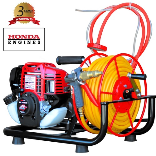 1.3HP Skid Sprayer Barrel Mount Only with Honda GX35 100ft Hose and 500 ...