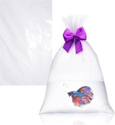 Clear Plastic Fish Bags 6 x 12 Inch, Pack of 50 Open End Plastic Bags ...