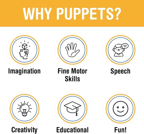 Silly Puppets 14" Tommy Peach Boy Hand Puppet Cartoon Fabric Toy | eBay UK