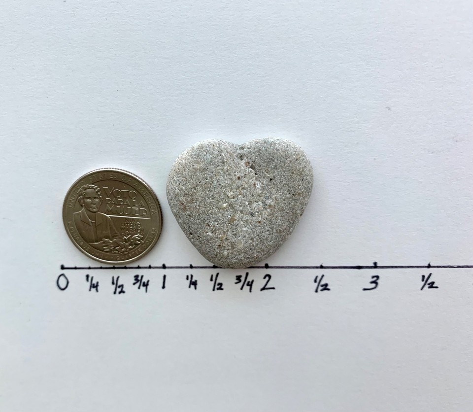 Natural ️ Heart Shaped Beach Rock Love Stone Lucky pebble art craft ...