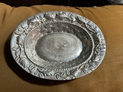 Fabulous Pewterware Pewter 6 “ oval Bowl Floral Design Mexico | eBay
