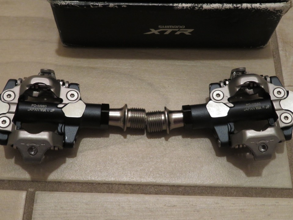 *NEW* SHIMANO XTR PD-M980 Clipless MTB Pedals 9/16 Stainless Steel w ...