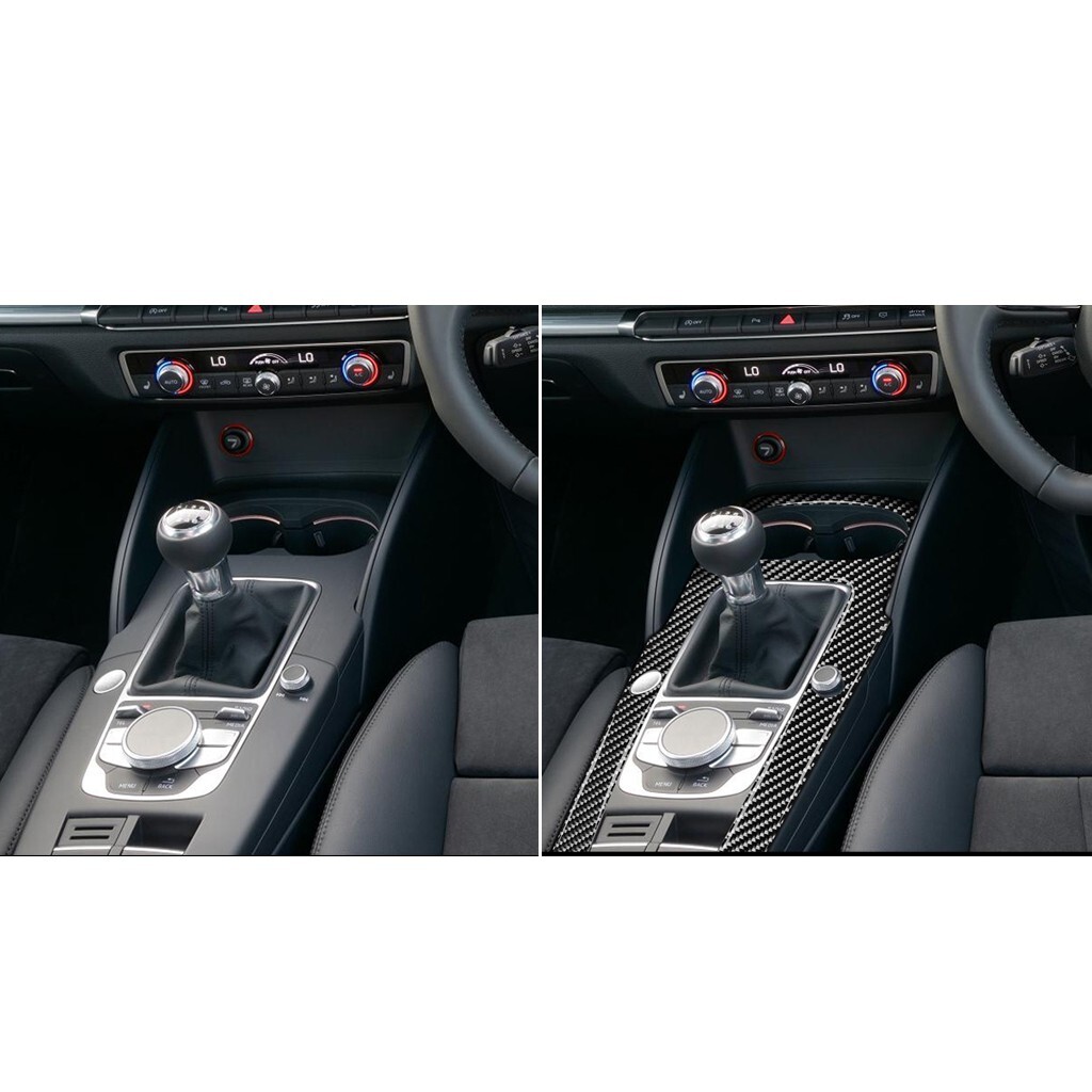 for Audi A3 S3 RS3 8V 2013-2019 Carbon Fiber Center Console Sticker ...