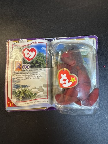 Ty Dinosaur Trio Rex The T-Rex Beanie Baby McDonald’s Package NEW ...