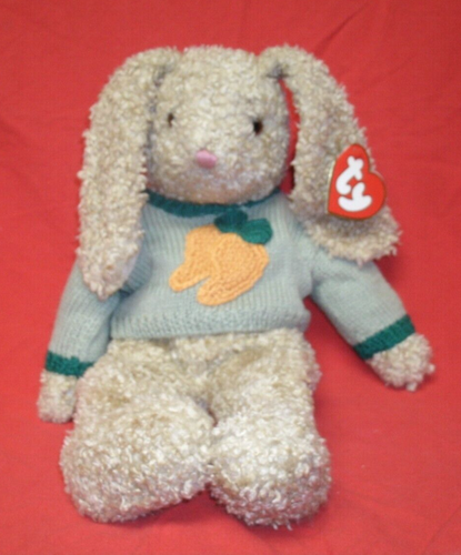 TY Curly Bunny Rabbit 1991 Carrot Sweater New | eBay