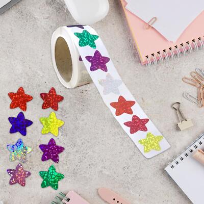 500Pcs Colorful Star Stickers Roll Card Making Sparkly | eBay UK