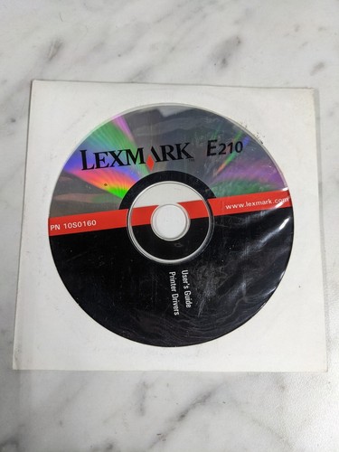 Lexmark E210 USER'S GUIDE & PRINTER DRIVERS SOFTWARE CD-ROM PN 10S0160 ...