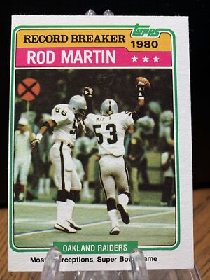 1981 Topps Football Card Rod Martin Oakland Raiders #334 | eBay