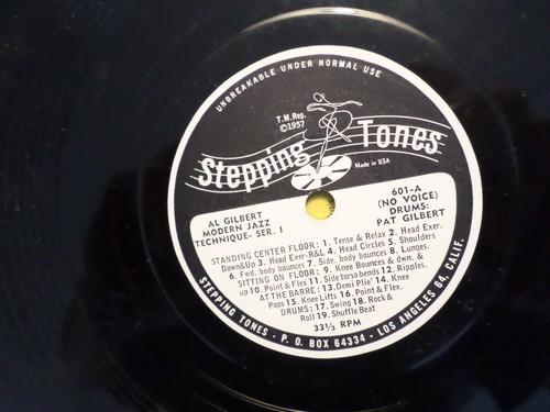STEPPING TONES 10" 33RPM RECORD 601/AL GILBERT/MODERN JAZZ TECHNIQUE ...