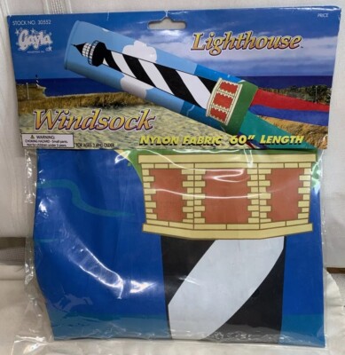 60" Lighthouse Nylon Windsock Vintage Flag New | eBay