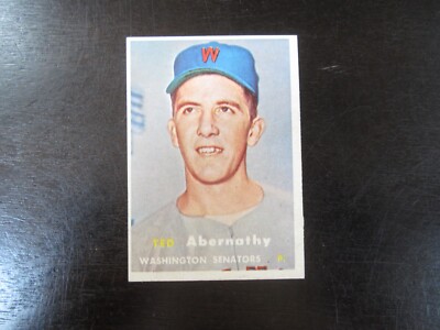 1957 Topps # 293 Ted Abernathy Card (C) Washington Senators | eBay