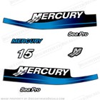 Fits Mercury 15hp SeaPro Decals (Blue) Outboard Motor Engine Stickers ...