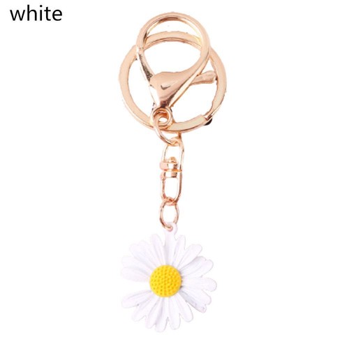 Fashion Women Gift Flower Keychain Car Bag Pendant Daisy Key Ring Keyring | eBay