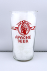 Antique ~APACHE BEER~ Drinking Glass 4-1/2" tall x 2-1/2" wide Arizona ...
