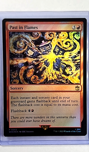 2023 MTG Magic the Gathering WHO Dr Who Promo Foil #565 Past in Flames ...