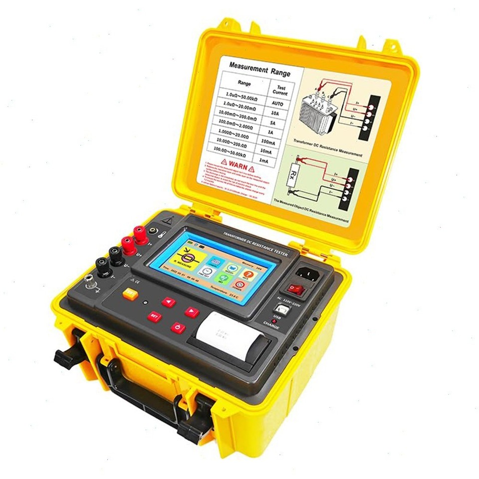 Digital Transformer DC Resistance Tester with Built-in Printer Touch ...