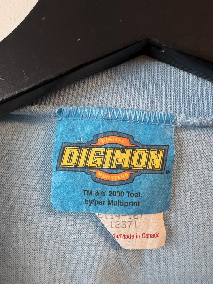 Vintage Digimon Shirt Youth Medium Blue Digi Rookie Anime Cartoon 2000s ...