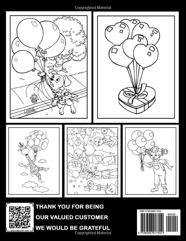Balloons Coloring Book: 40+ pages of high-quality coloring pictures for ...