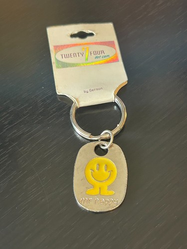 Vintage Collectible Mr. Happy Metal Keychain | eBay