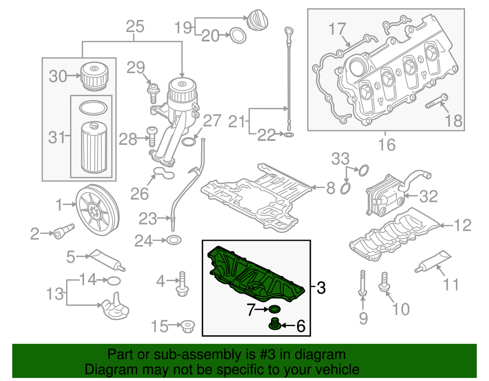 Genuine Audi Oil Pan 079-103-602-CA | eBay