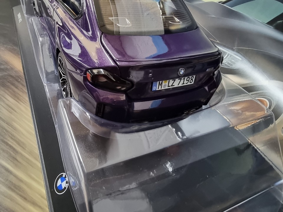 NEW MINICHAMPS MINIATURE BMW M2 COUPE G87 TWILIGHT PURPLE 1:18 SCALE ...