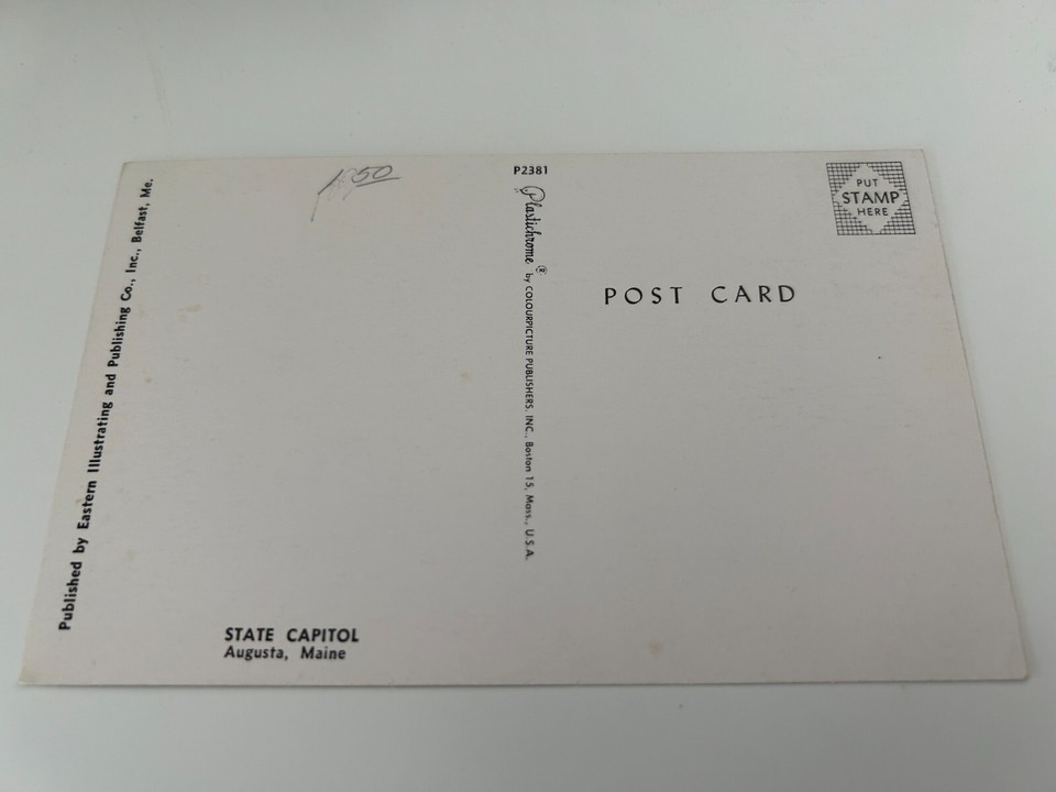 State Capitol Building Augusta Maine Postcard | eBay
