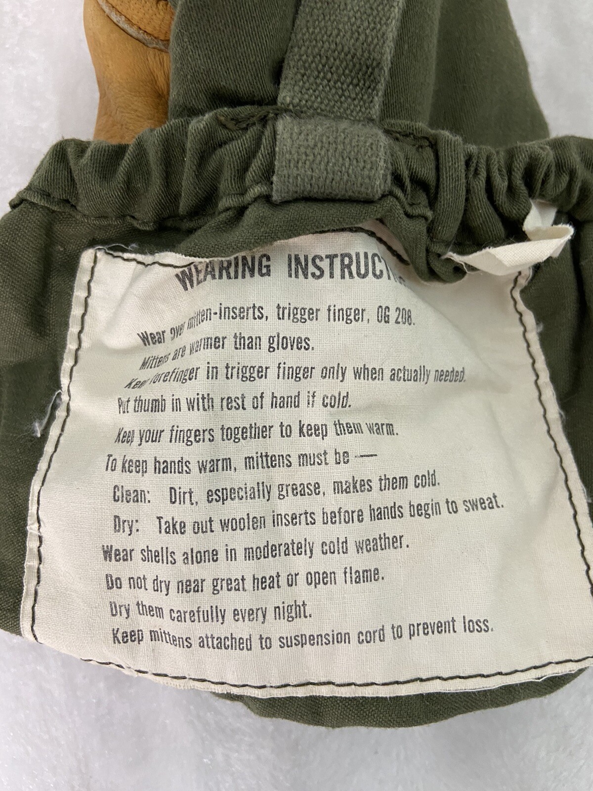 U.S. Military Army Mitten Shells Cold Weather Trigger Finger Gloves ...