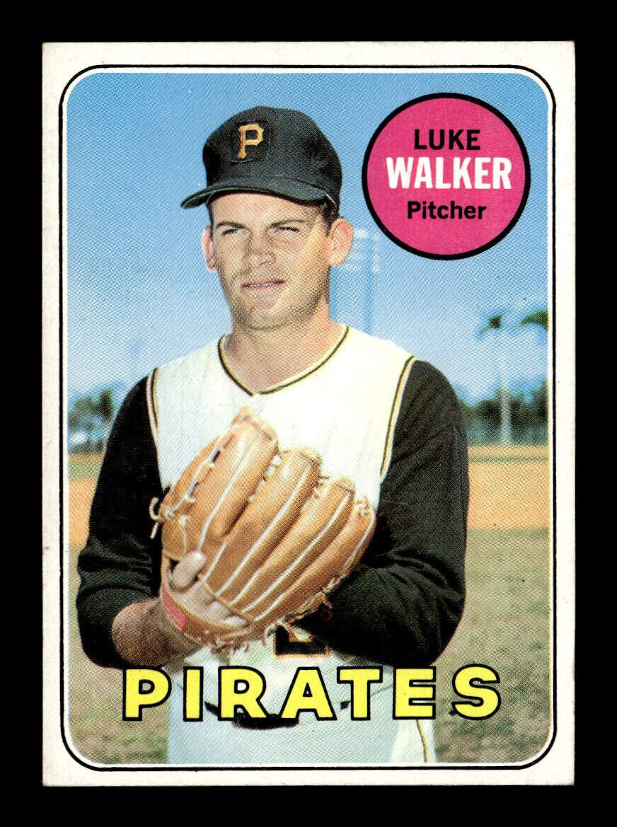 1969 Topps #36 Luke Walker Pittsburgh Pirates EX-MT Baseball Card *B642 ...