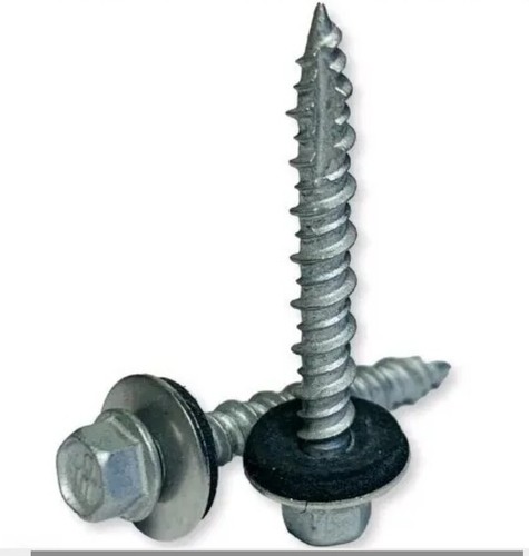 #10 Hex Rubber Washer Head Roofing Screws 1 1/2 Galvanized Coated ...