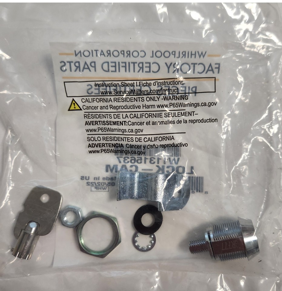New Genuine OEM Whirlpool Washer Commercial Laundry Lock and Key ...
