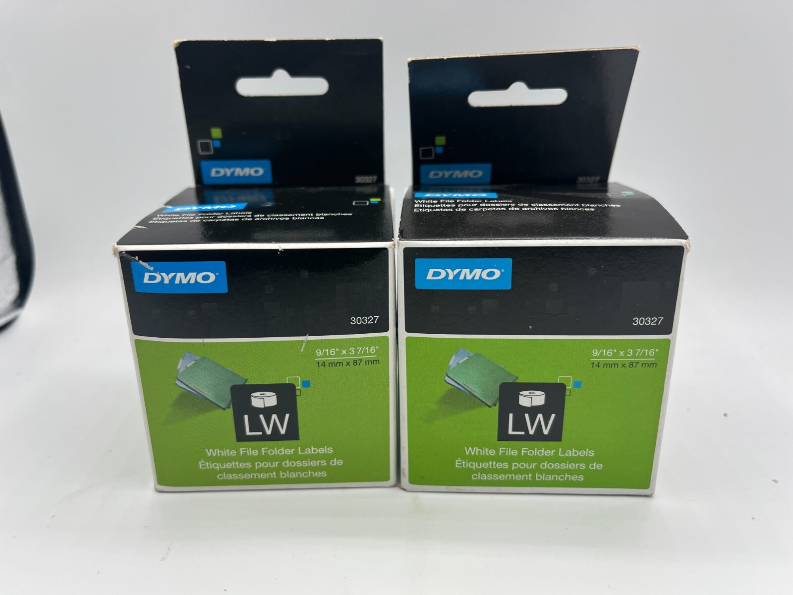 DYMO LW 30327 White File Folder Labels 9/16 x 3 7/16 New/Sealed - 2 ...