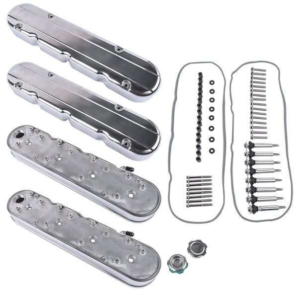 Polished Engine Valve Covers for Chevrolet Small Block V8 LS1 LS2 LS3 ...