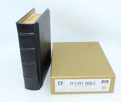 NEW Pulpit Bible World Publishing NRSV Deluxe BLACK Leather Binding ...
